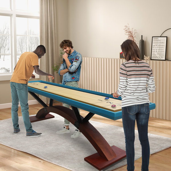 Beneouya Shuffleboard Table - For Family Recreational Game Rooms, Deigsned With Curved Base ...